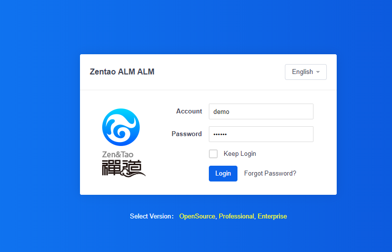 ZenTao Getting Started | Websoft9